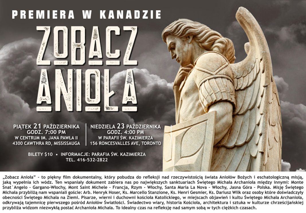„Zobacz Anioła” - premiera w Kanadzie - Goniec